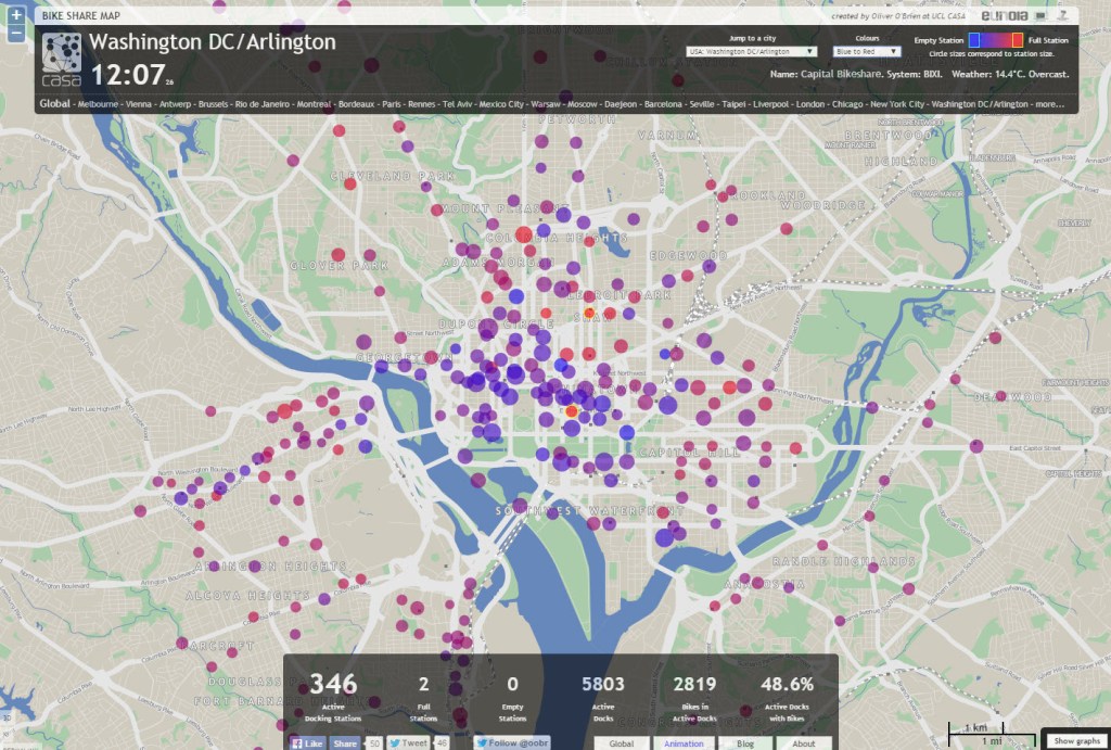 A Bike Share Map | Tuned In To Cycling